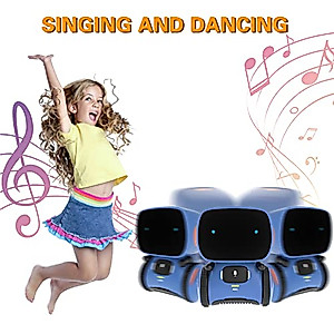 98K Robot Toy for Boys and Girls, Smart Talking Robots Intelligent Partner and Teacher with Voice Control and Touch Sensor, Singing, Dancing, Repeating, Gift Toys for Kids Age 3 and Up