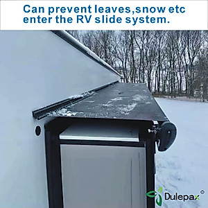 Dulepax-RV Slide Out Awning Fabric Replacement-(46" x 110", White- Fabric only)-Universal Slide-Topper Replacement for 5th Wheel RVs, Travel Trailers and Motorhomes