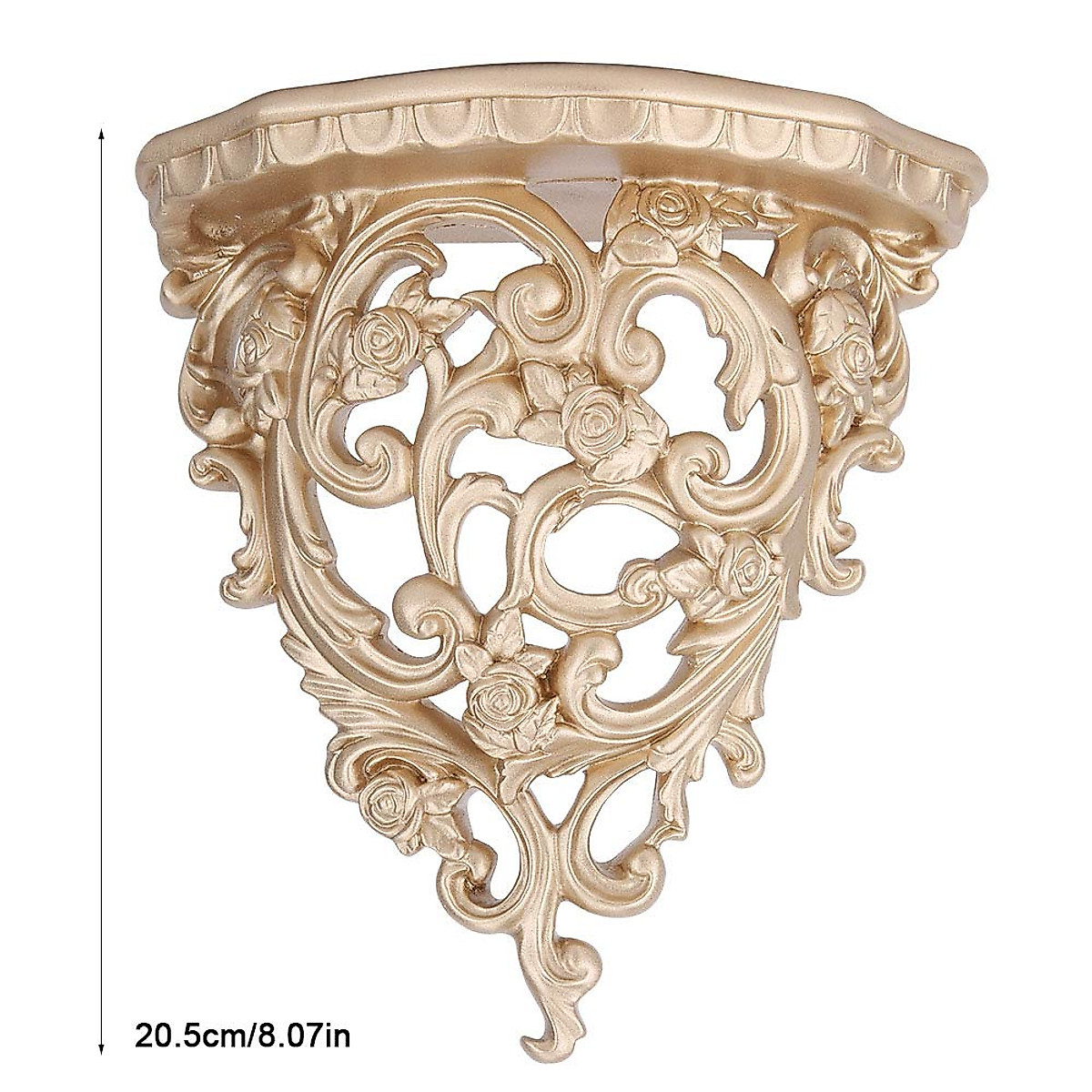 Xnferty Floating Shelves, European Installation Baroque Hollow Decoration Shelves, Wall Hanging Shelves Storage Racks, European Hollow Unique Art Elements Home Living Room Decorations