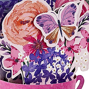 Hallmark Paper Wonder Mothers Day Pop Up Card (Purple Flower Bouquet, Beautiful in Every Way)