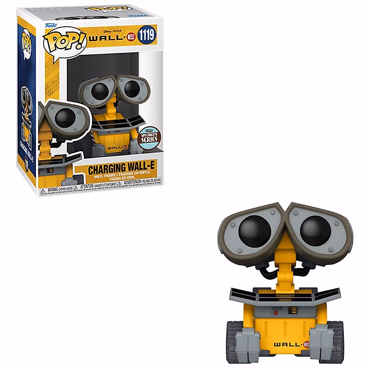 POP Disney Pixar: Charging Wall-E Specialty Series Funko Vinyl Figure (Bundled with Compatible Box Protector Case), Multicolored, 3.75 inches