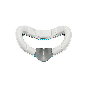 VR Cover Facial Interface Bracket & Foam Replacement with Lens Protector Cover for Meta Quest 2 (Virtual Reality Oasis Edition - Light Blue & Grey)