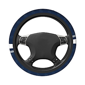 Gisvs Dallas Custom Football Car Steering Wheel Covers,Personalized Name Number Anti Slip and Sweat Absorption Anti-Slip Car Accessories for Most Vehicle Sedan, Truck, SUV, Trailer
