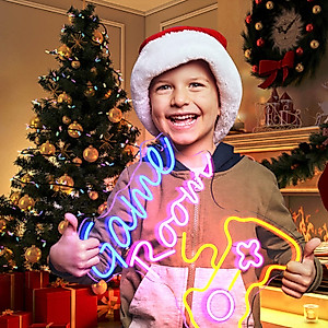 Ferghana Dimmable Neon Sign, USB Live On Air Led Signs For Bedroom Wall, Microphone Neon Lights Signs For Tiktok Youtube Twitch Streamers, Light Up Sign Gift For Studio Gaming Room Decor(GAME ROOM)