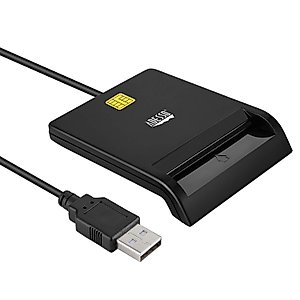 Adesso SCR-100 Smart ID Credit Card Reader,Black