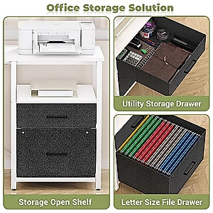 Homieasy L Shaped Computer Desk with Storage File Drawer, Reversible Home Office Desk with Recessed Power Strip and Led Strip, Corner Gaming Desk Work Study Table with Monitor Stand, White