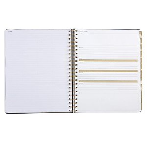 russell+hazel 2024 Weekly Planner, October 2023 - December 2024, Office Supplies, Black Vegan Leather, Includes 190 Stickers, 9.125” x 11.25”