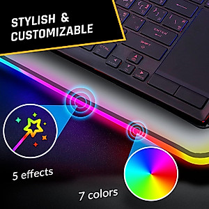 KLIM Ultimate + RGB Laptop Cooling Pad with LED Rim + New 2024 + Gaming Laptop Cooler + USB Powered Fan + Very Stable and Silent Laptop Stand + Compatible up to 17" + PC Mac PS5 PS4 Xbox One - White
