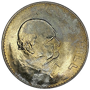 1965 UK Elizabeth II Winston Churchill Commemorative Crown About Uncirculated