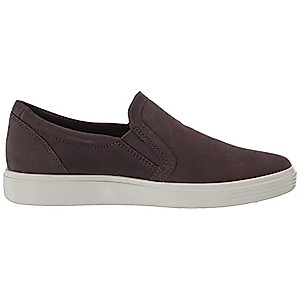 ECCO Women's Soft Classic Slip On Sneaker, Shale Nubuck, 8-8.5