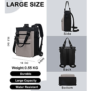 BASICPOWER Backpack Purse for Women Convertible Laptop Tote Work Bag Nurse Teacher Bag for Travel