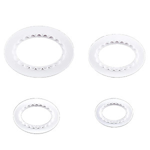 4 Pcs Plastic Cookie Cutter Set Double Sided Oval Shaped Biscuit Cakes Paste Baking Molds Kitchen Baking Tools, 4 Sizes