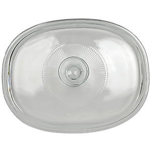 Corningware F-12C 1.5 Quart Oval Glass Lid for 1.5 Quart French White Oval Bakeware Dish Without Handles (Dish Sold Separately)
