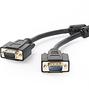Postta VGA to VGA Cable (10 Feet) HD15 Male to Male Monitor Cable with Ferrites