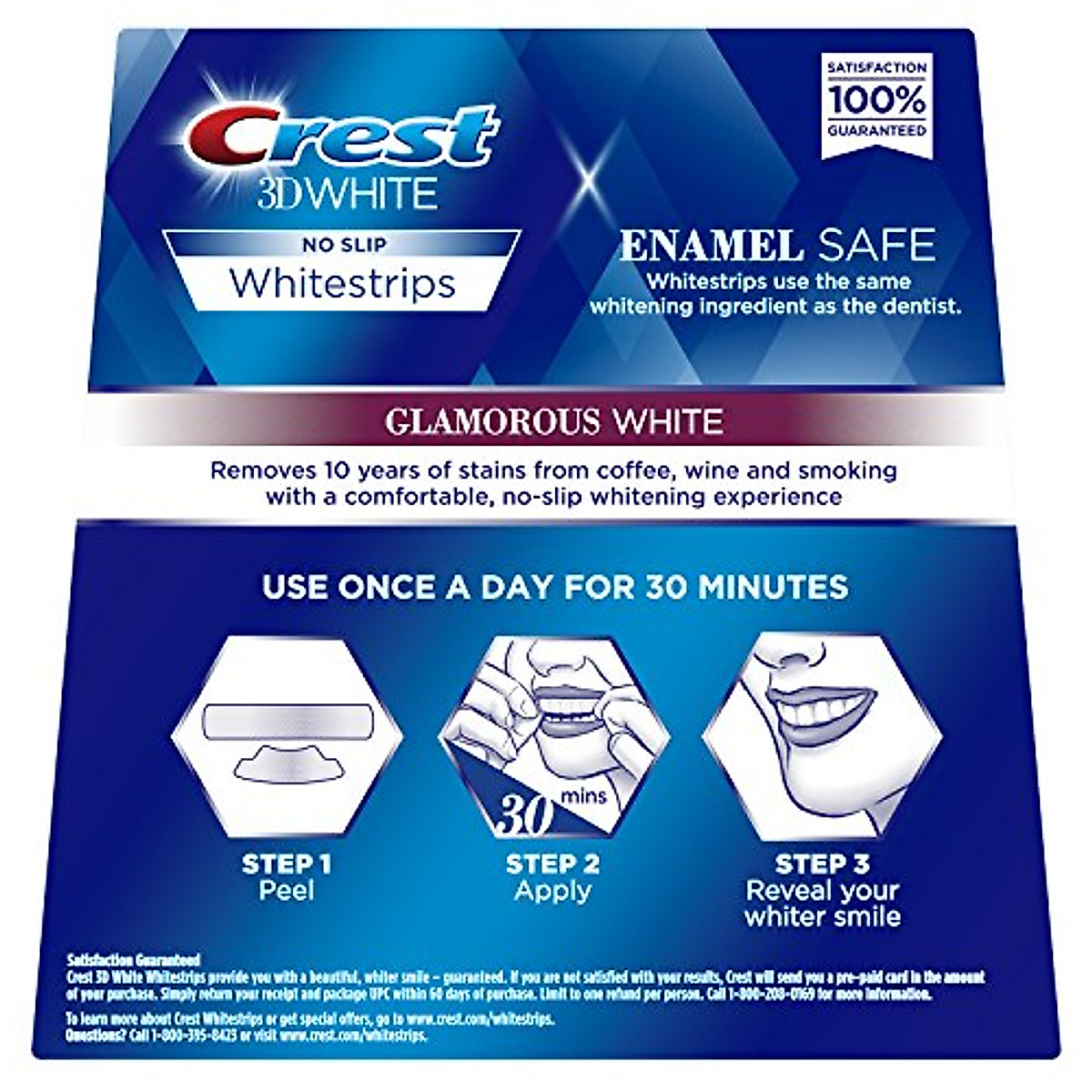 Crest 3D White Luxe Whitestrip Teeth Whitening Kit, Glamorous White, 14 Treatments( Each with 1 Upper/ 1 Lower), 28 Strips