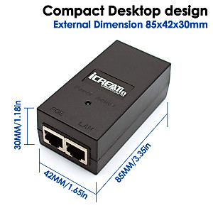 Gigabit PoE Injector Adapter, PoE+ Injector 30W, IEEE 802.3af/at Replace for Ubiquiti U6 AP U6-LR, U6-LITE & U6-PRO U-POE-at POE-48-24W-G,TP-Link TL-POE160S TL-POE150S, TL-PoE4824G, TRENnet TPE-115GI