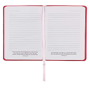 Christian Art Gifts Classic Handy-sized Journal All Things Are Possible Mathew 19:26 Bible Verse Inspirational Scripture Notebook 240 Ruled Pages, 5.7" x 7", Pink