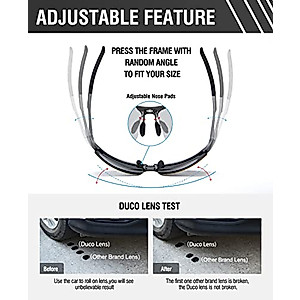 DUCO Mens Sports Polarized Sunglasses UV Protection Sunglasses for Men 8177s(Gunmetal Frame Gray Lens