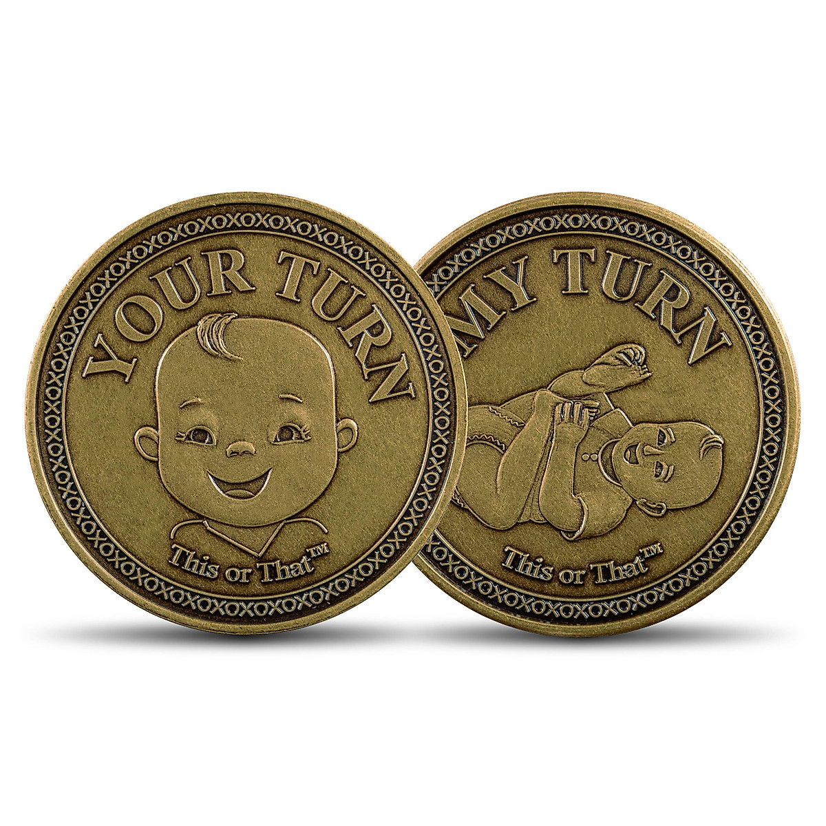 This or That Original Diaper Changing Decision Making Coin | Flip The Coin to See Who Changes Diaper – Unique for Expecting Parents or Fun Way to Celebrate Parenthood