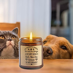 Aromaflare Lavander Scented Candles Dog Memorial Candle Gifts Pet Bereavement Present Sympathy Gift Ideas for Dogs Lovers Friends Familes