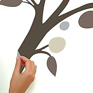 RoomMates RMK2365GM Mod Gray Tree Peel and Stick Giant Wall Decals