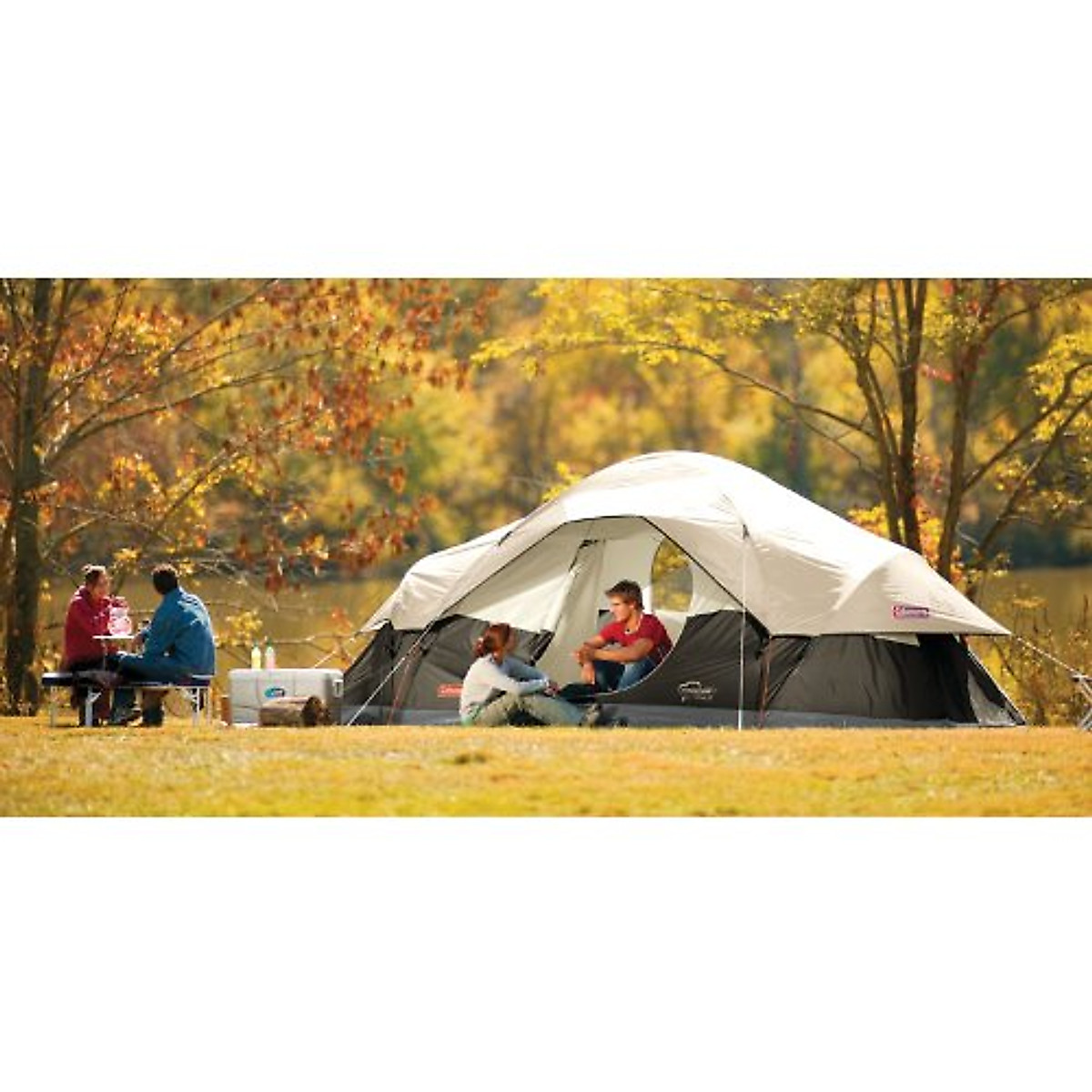 Coleman 8-Person Tent for Camping | Red Canyon Car Camping Tent, Black