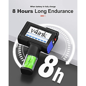 v4ink BENTSAI Handheld Printer BT-HH6105B2, Portable Handheld Inkjet Printer with 4.3 Inch LED Touch Screen Mobile Inkjet Coder 0.09-0.5’’ Print Height for QRCode Barcode Date Logo Text on Any Surface