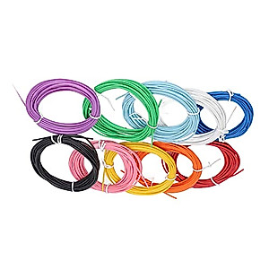 10 Color 3D Pen PCL Filament Refill 1.75mm Low Temperature Bright 3D Printing Pen Consumables 5m