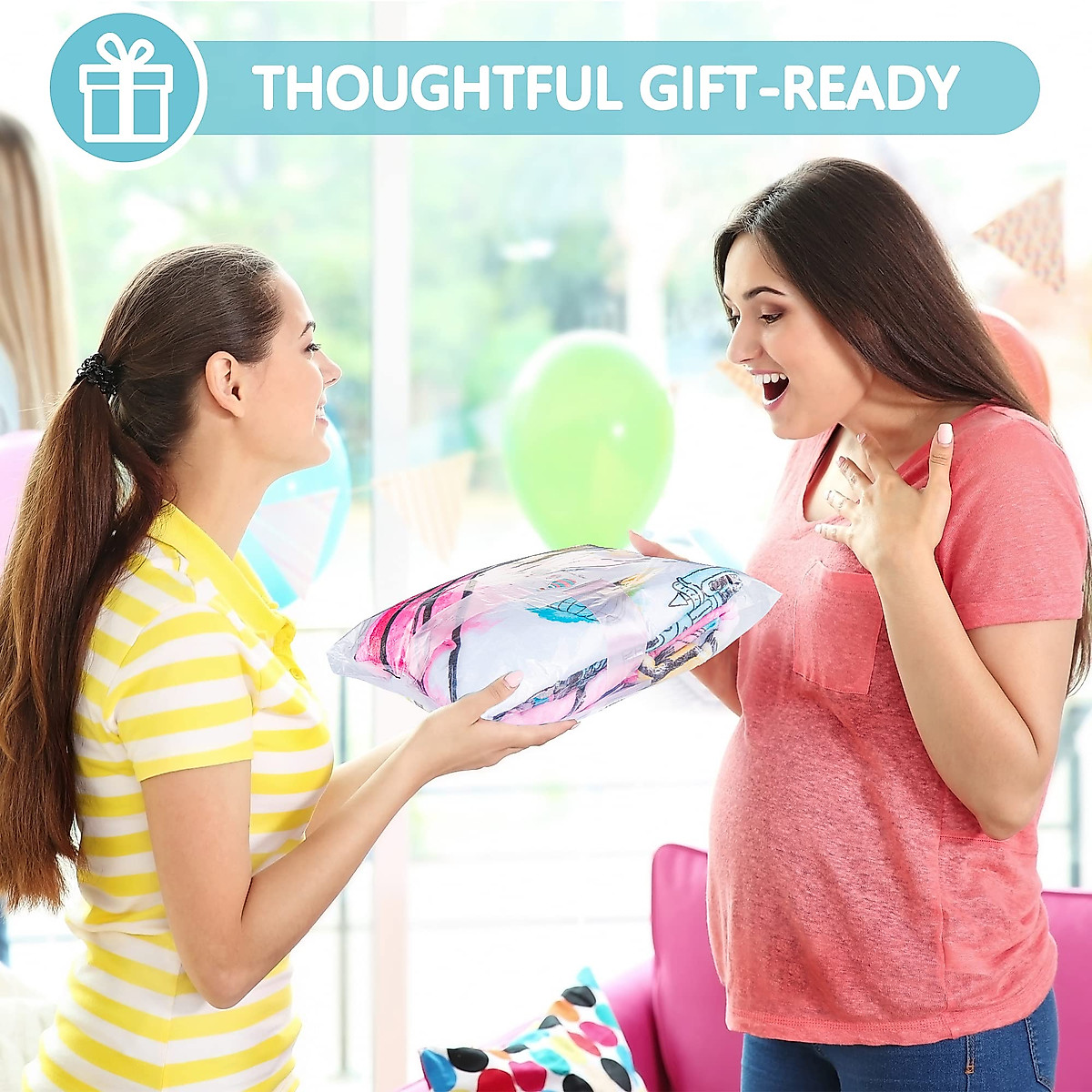 SUKOON Milestone Blanket for Baby Boy/Girl | Large - 47L x 40W | Personalized Baby Month Blanket with Hot Air Balloon Marker and Bib