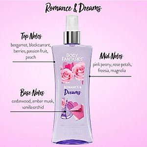 Body Fantasies Signature Fragrance Body Spray, Romance and Dreams, 8 Fluid Ounce