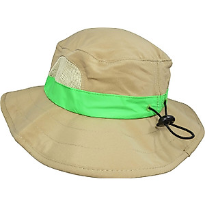 Eagle Eye Explorer Multi-Piece Set Cargo Vest with Reflective Safety Straps, 1 8x21 Magnification Binoculars and Safari Hat for Boys and Girls (Small/Medium, Tan and Green)