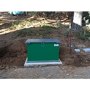 TuffBoxx Grizzly Animal Resistant Storage Solution (Green/Charcoal Color), Keeps Bears and Animals Out of Garbage and Trash, Holds 6 Trash Bags