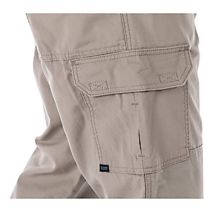 5.11 Tactical Men's Active Work Pants, Superior Fit, Double Reinforced, 100% Cotton, Khaki, 38W x 30L, Style 74251