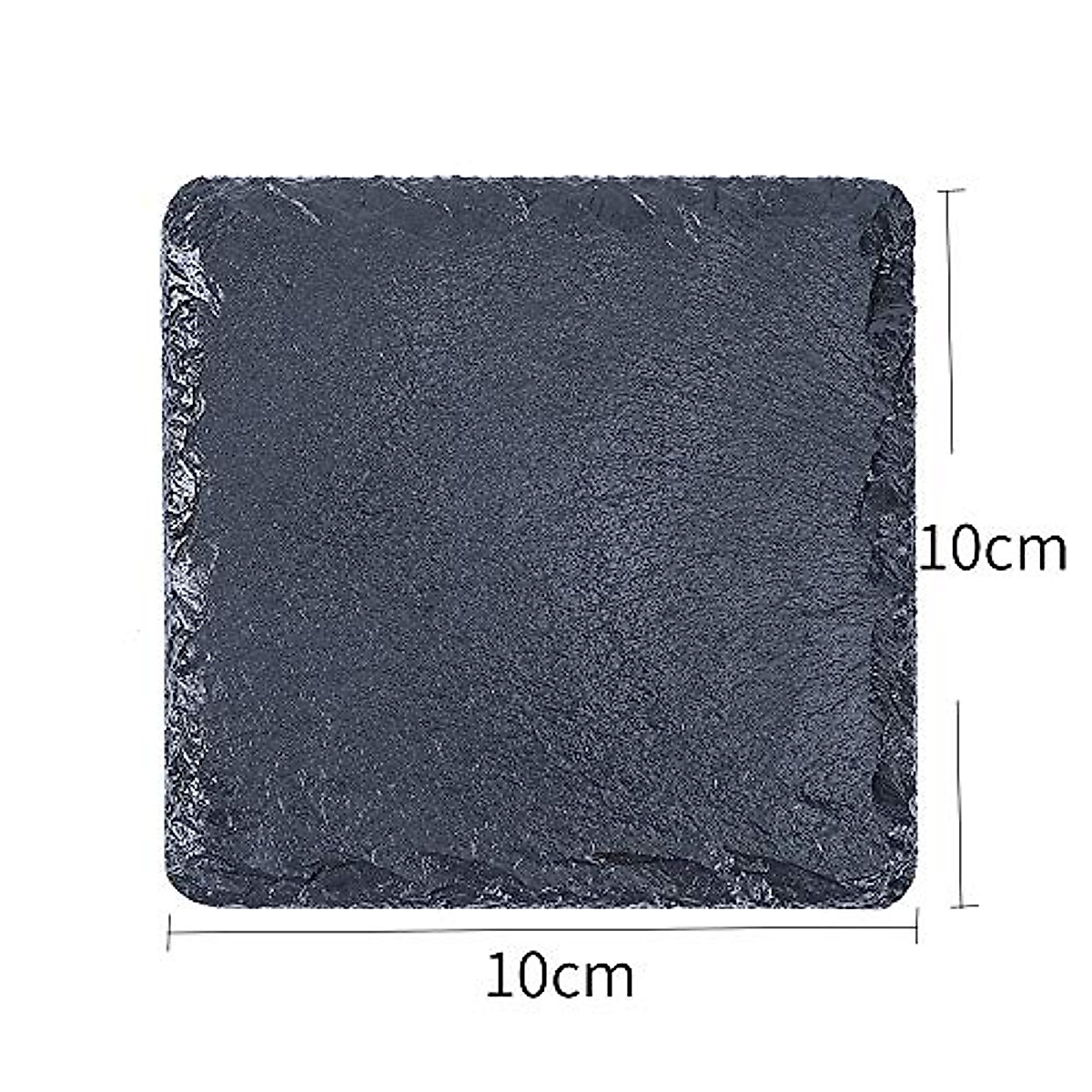 ACKEIVTO Small Slate Reptile Basking Platform Tortoise Feeding Dish Natural Rock Reptile Food Bowl Landscape Habitat Decor for Turtle Lizard Bearded Dragon Crested Gecko Snake 4 * 4