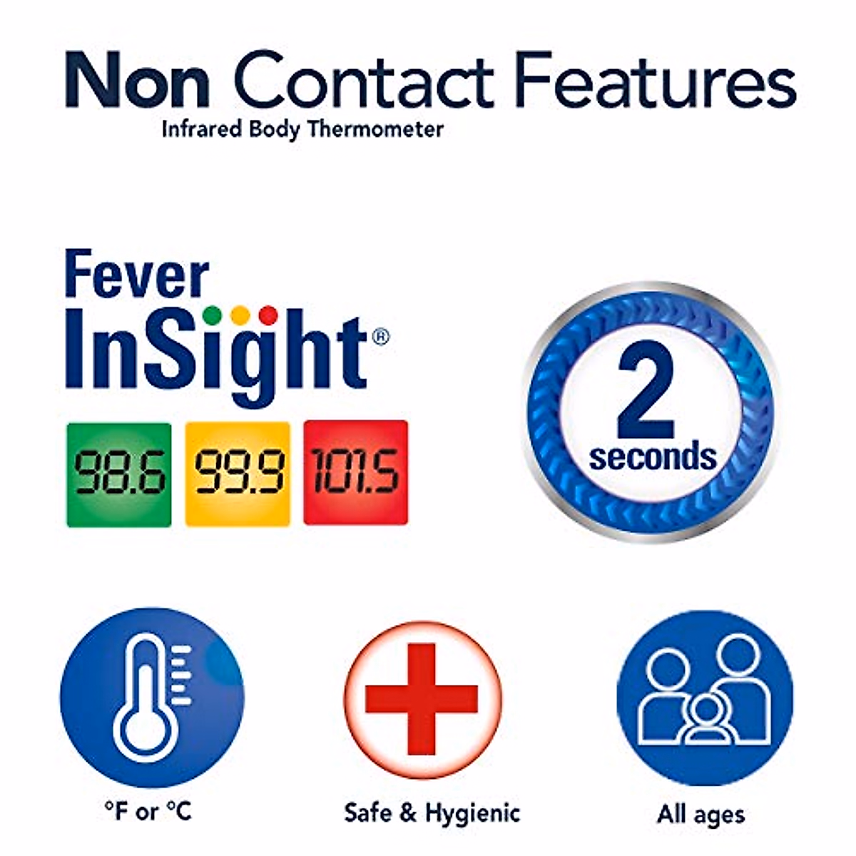 Vicks Non-Contact Infrared Thermometer for Forehead, Food and Bath – Touchless Thermometer for Adults, Babies, Toddlers and Kids – Fast, Reliable, and Clinically Proven Accuracy