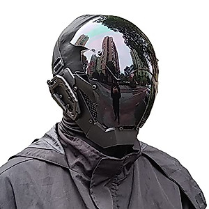 KYEDAY Punk Mask Cosplay for Men, Cosplay Halloween Mask Fit Party Music Festival Accessories