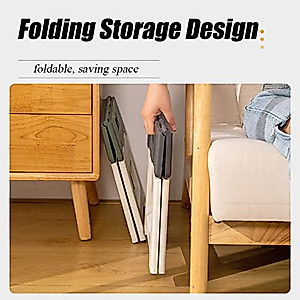 Folding Step Stool, Foldable Foot Stool with 9 Inch Height - Holds Up to 330 lbs - Lightweight Plastic Foldable Step Stool for Kids, Kitchen, Bathroom & Living Room (Green)