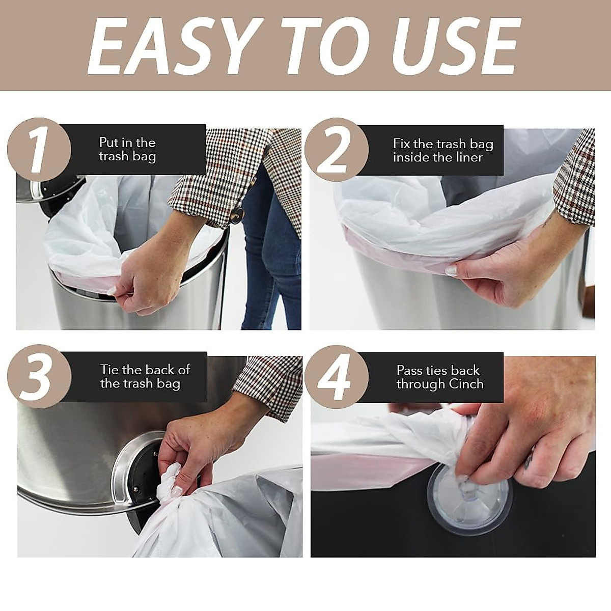 KOOMADE Kitchen Trash Can with Lid, 40 Liter/10.5 Gallon Stainless Steel Trash Can, Oval Step Garbage Can, Soft Close Trash Bin for Bathroom Home Office