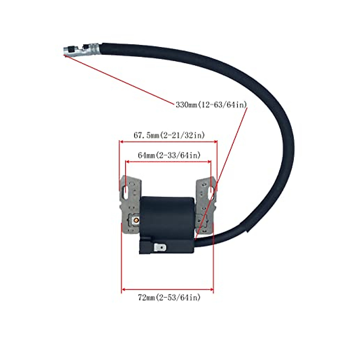 YAMAKATO Ignition Coil 591459 492341 for Briggs and Stratton 595304 Toro MTD Craftsman Cub Cadet Engine Lawn Mower Riding Tractor Armature Magneto OEM