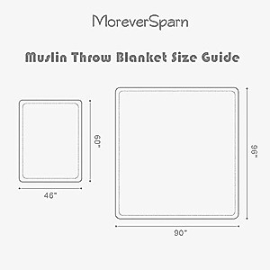 MoreverSparn 70% Bamboo 30% Cotton Muslin Throw Blanket, Buffalo Check Pattern, Soft and Breathable Gauze, Khaki Gingham Bedding