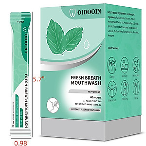 Travel Size Mouthwash Individual Mini Mouthwash for Fresh Breath,for After Meals, Hotels Portable Travel Mouthwash Bulk (Pack of 40)