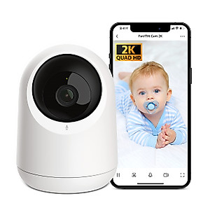 SwitchBot Baby Monitor with Camera, Audio Two-Way Talk, Pan/Tilt Cam 2K Ultra HD for Home Security, Indoor Camera WiFi 2.4G Works with Alexa & Google Home, Night Vision, Motion Tracking, Privacy Mode