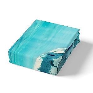 Shark Pattern Bedding Set Twin Size for Kids Boys Bedroom,Sea Animals Bed Duvet Cover Set,Shark Fish Print Comforter Cover Hawaiian Beach Decor 2 Pieces 1 Duvet Cover with 1 Pillowcase（No Comforter）