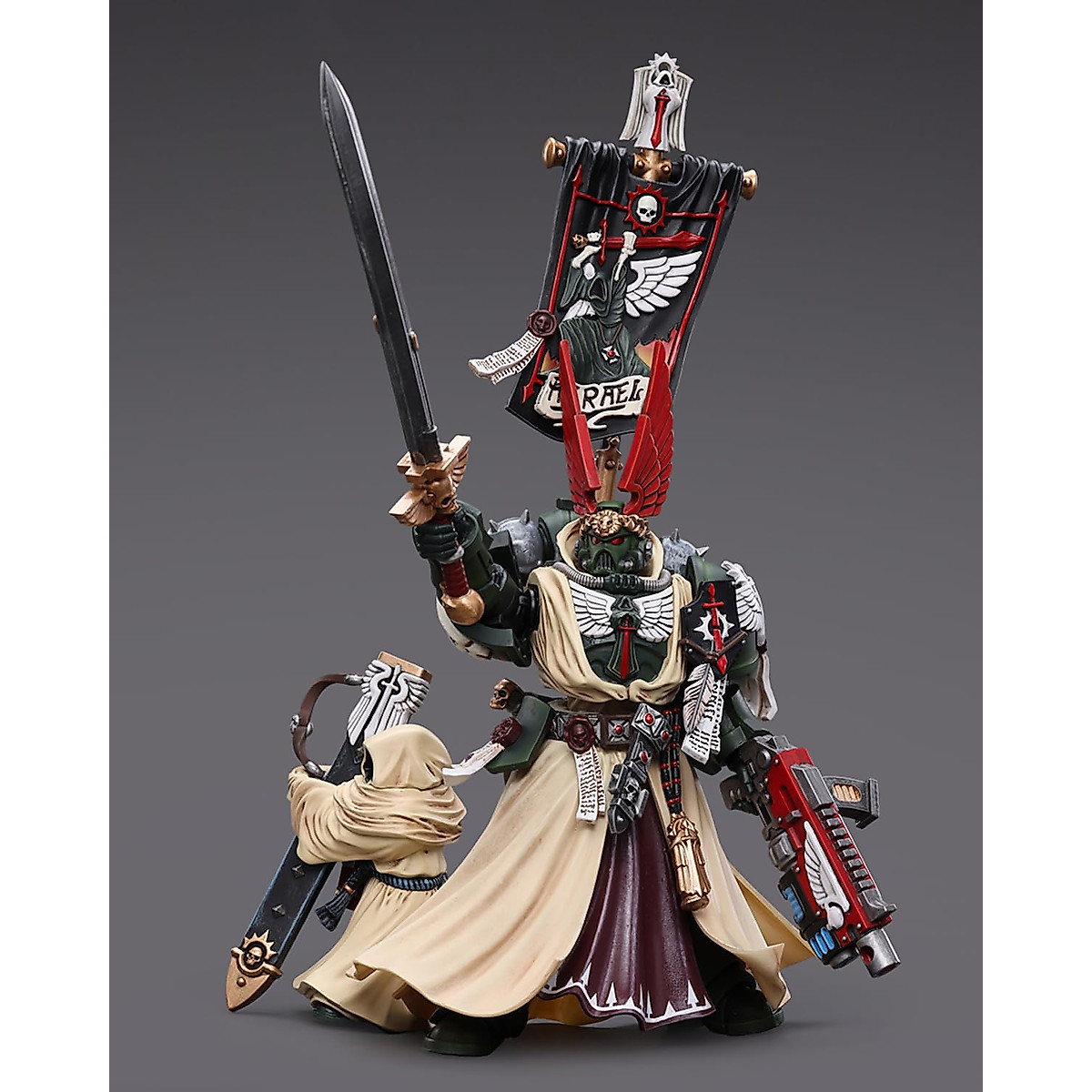 Pipigirl JoyToy 40K Genuine License 1:18 Action Figure, Dark Angels Supreme Grand Master Azrael, 4.96 inch Collectible Action Figures Kits (Supreme Grand Master Azrael)