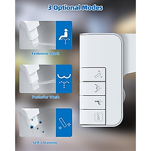 Hibbent Bidet Attachment for Toilet, Non-Electric Dual Nozzle for Frontal & Rear Wash with Universal Toilet Seats Screws and Bolts Metal