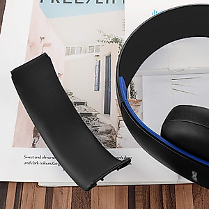 Geekria Protein Leather Headband Pad Compatible with Sony PlayStation Gold Wireless Stereo Headset PlayStation 4 PS3 PS4 CECHYA-0083, Headphones Replacement Band, Top Cushion Cover Repair Part