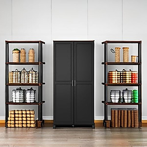 Systembuild Evolution Kendall 36" Utility Storage Cabinet, Black