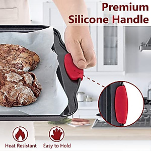 NBFTLTOP Carbon Steel Nonstick Bakeware Set, 9 Pieces Rimmed Baking Trays Cupcake Muffin Roasting Loaf Pan Cookie Sheets (Style 1)