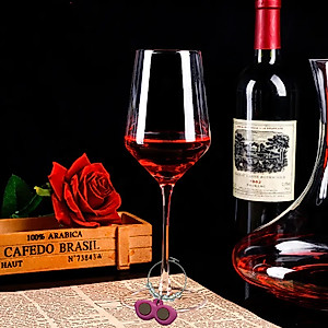 12 Pieces Beach Theme Wine Glass Charms,Wine Charms for Stem Glasses,Wine Drink Markers for Wine Lover Tasting Party