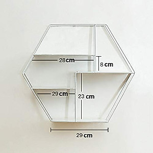 PIBM Stylish Simplicity Shelf Wall Mounted Floating Rack Shelves Metal Background Wall Storage Living Room,52X11X45Cm,2 Colors Avaliable, White